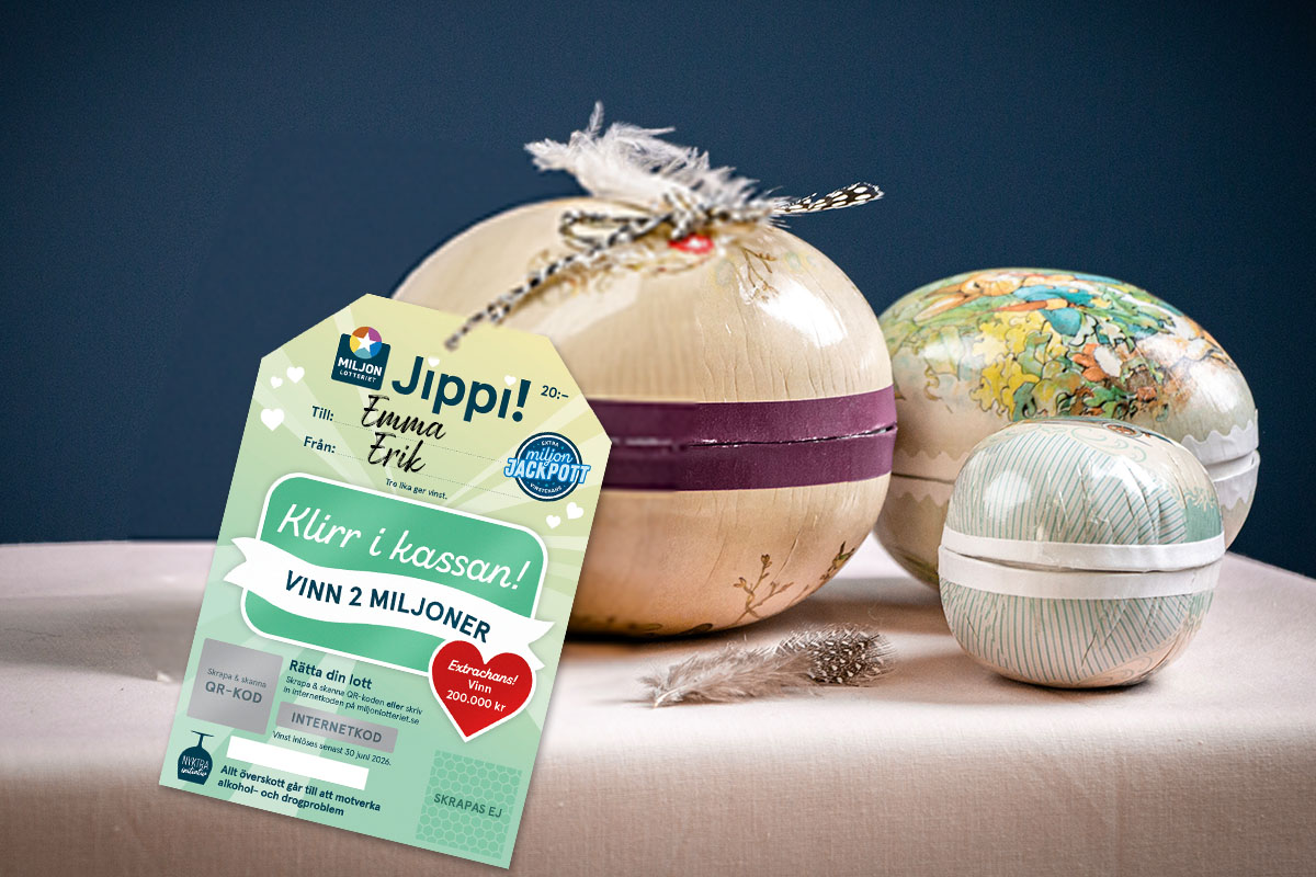 Jippi! Etikettlott 5-pack | Miljonlotteriet